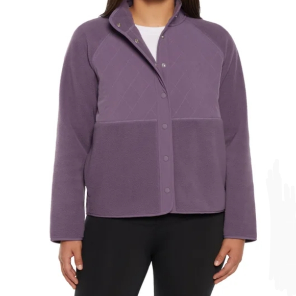 GAP | Jackets & Coats | Gapfit Ladies Mixed Media Fleece Jacket Sz L ...